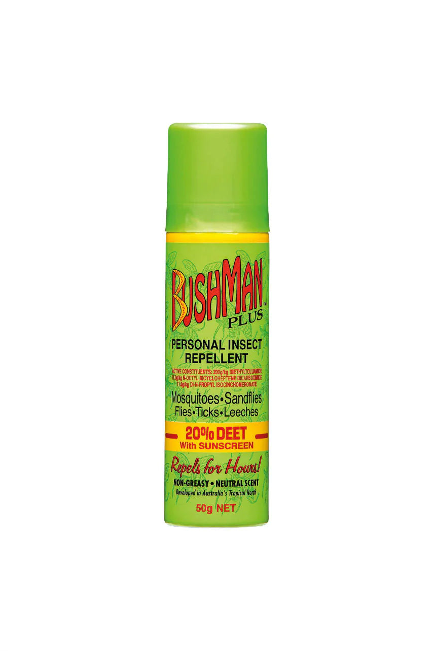 BUSHMAN Plus Aerosol 20% Deet 50g – Unichem Alexandra Pharmacy